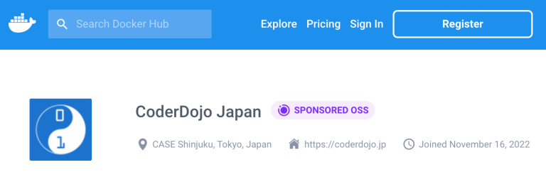 Docker Sponsored Open Source プログラムの対象となりました ニュース Coderdojo Japan